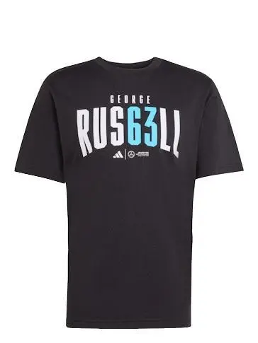 Adidas Mercedes Amg Petronas Formula Team George Russell Tee Shirt - Black