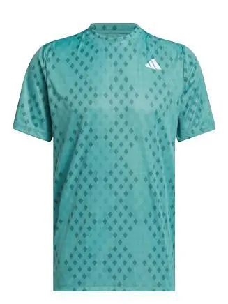Adidas Club Climacool Graphic T-shirt - Powder Teal Preloved Teal