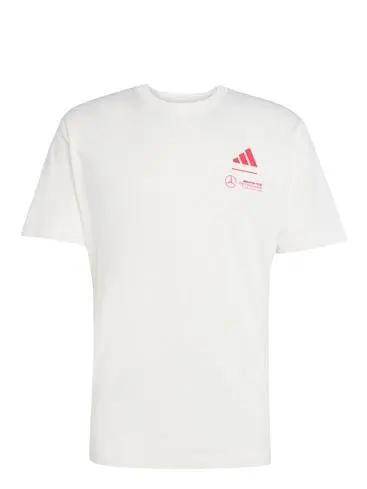 Adidas Mercedes Amg Petronas Formula Team Graphic Tee Shirt - Off White