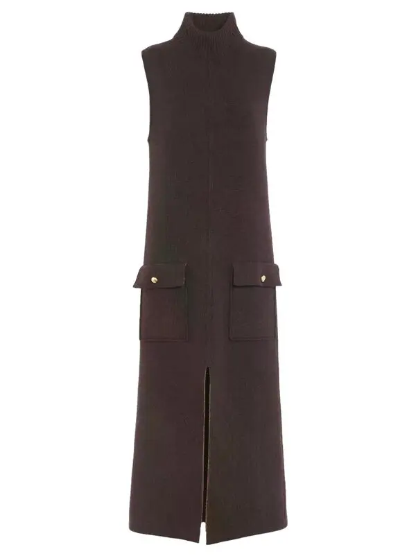 BARRIE Sleeveless Midi Dress - Brown