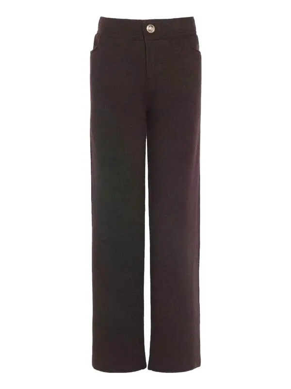 BARRIE Cashmere Knit Trousers - Brown