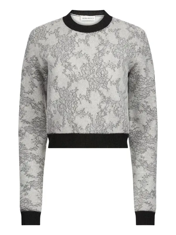 Nina Ricci Lace-jacquard Jumper - Neutrals