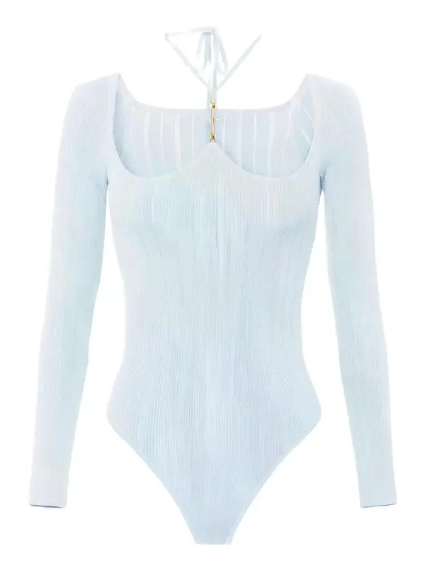 Elisabetta Franchi Ribbed Bodysuit - White