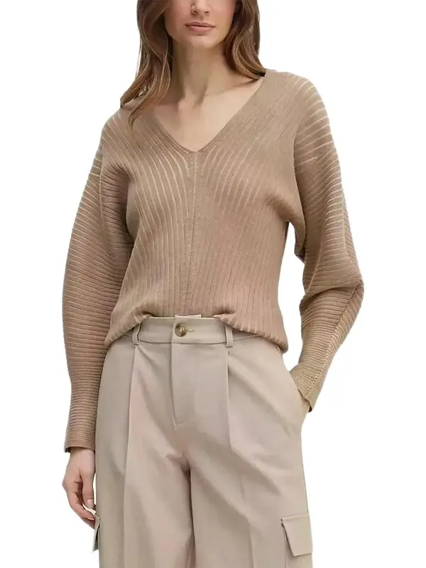 Dkny V-neck Sweater - Brown