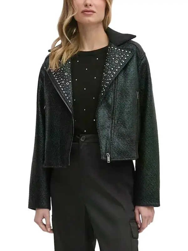 Dkny Stud-embellished Biker Jacket - Black