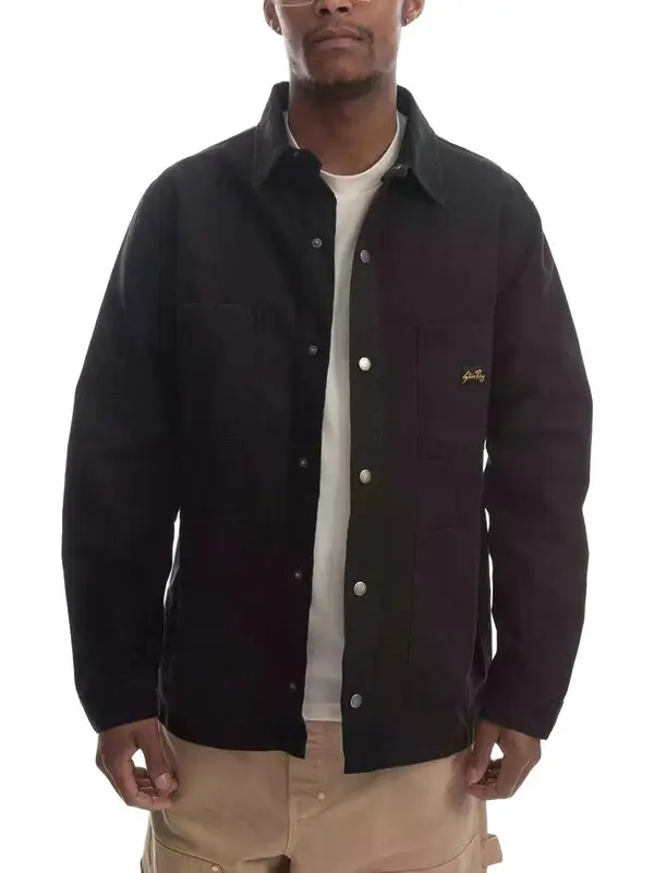 STAN RAY Patch-pocket Button-front Jacket - Black