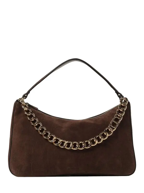 TWINSET Handbag With Chain Strap - Brown