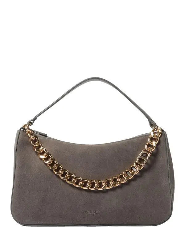 TWINSET Handbag With Chain Strap - Charcoal