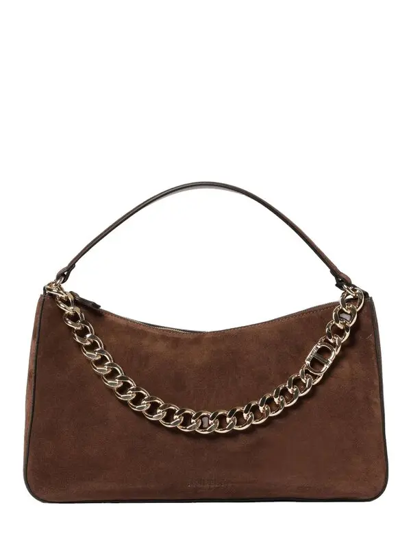 TWINSET Handbag With Chain Strap - Coffee