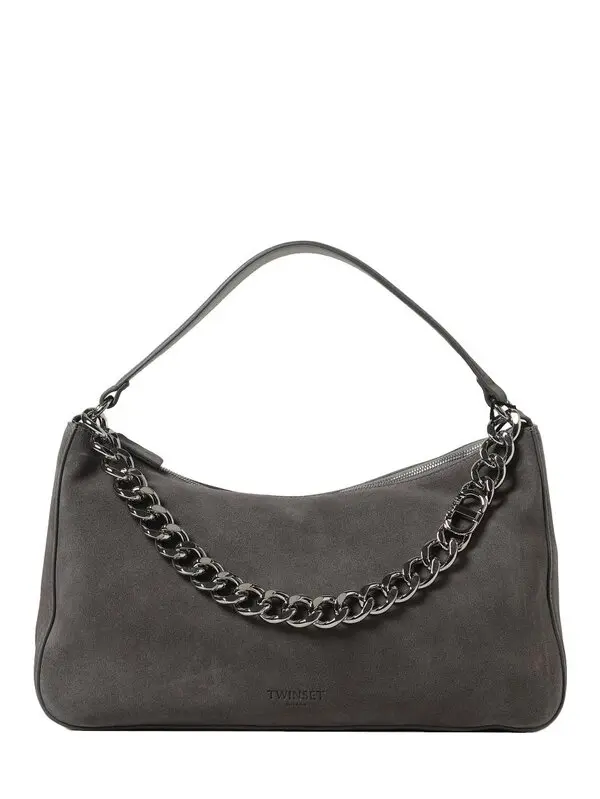 TWINSET Handbag With Chain Strap - Grey