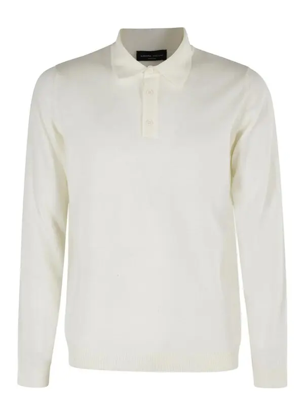ROBERTO COLLINA Polo Shirt - Ecru