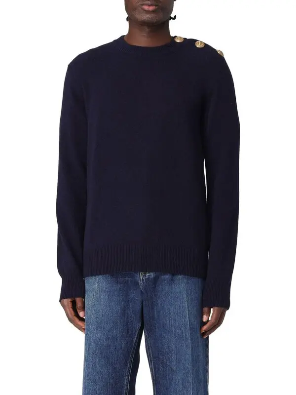 Balmain Crewneck Sweater - Navy