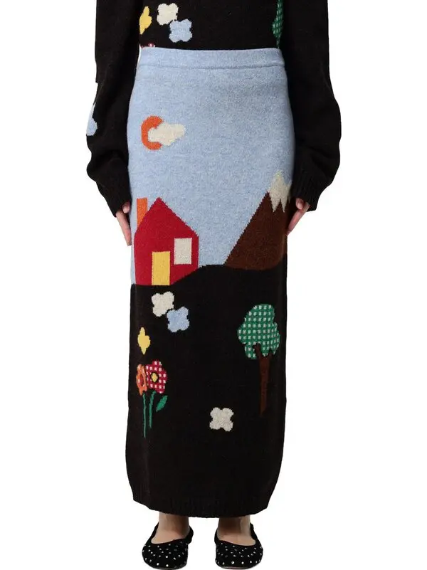 Moschino Jacquard Maxi Skirt - Multicolor