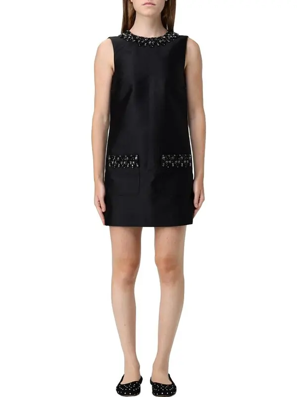 SELF-PORTRAIT Sleeveless Dress - Black