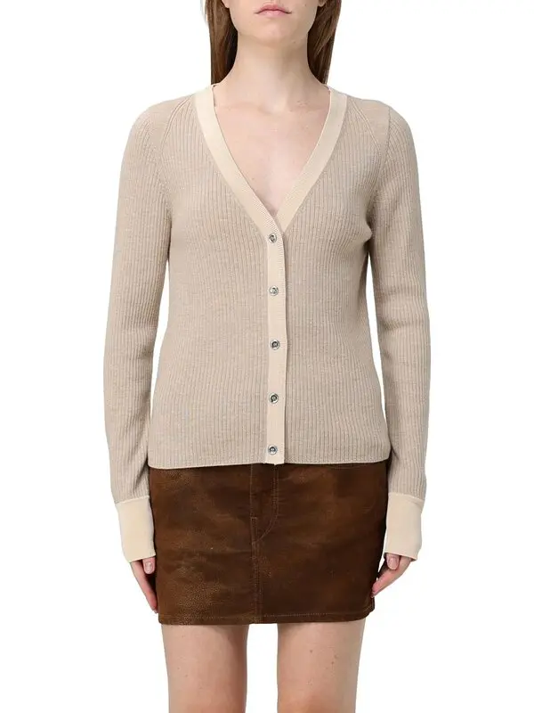 Pinko Ribbed Knit Sweater - Beige