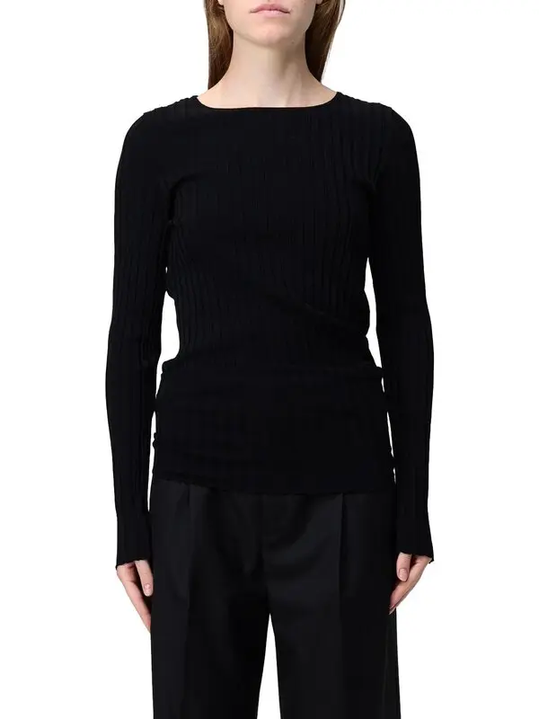 Moschino Ribbed Knit Top - Black