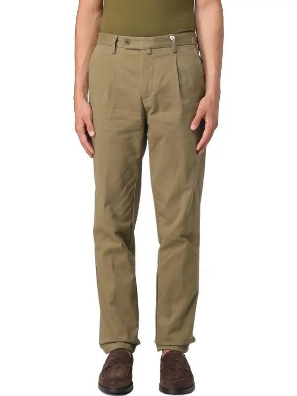 MYTHS Flat Front Trousers - Sage