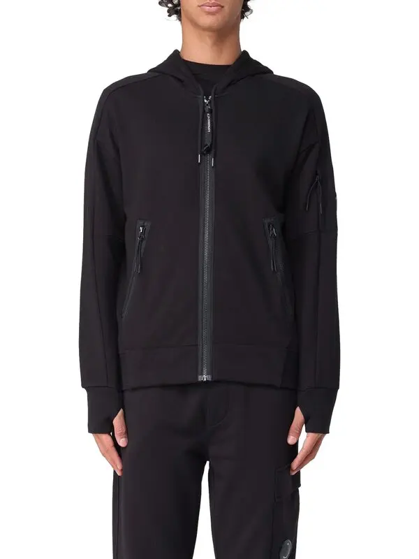 C.P. COMPANY Full Zip Sweatshirt - Black