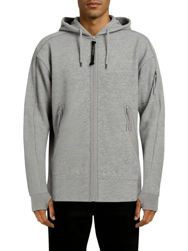 C.P. COMPANY Full Zip Sweatshirt - Grey