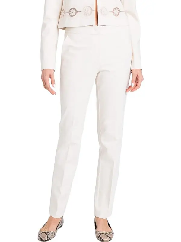 TWINSET Straight Leg Trousers - White