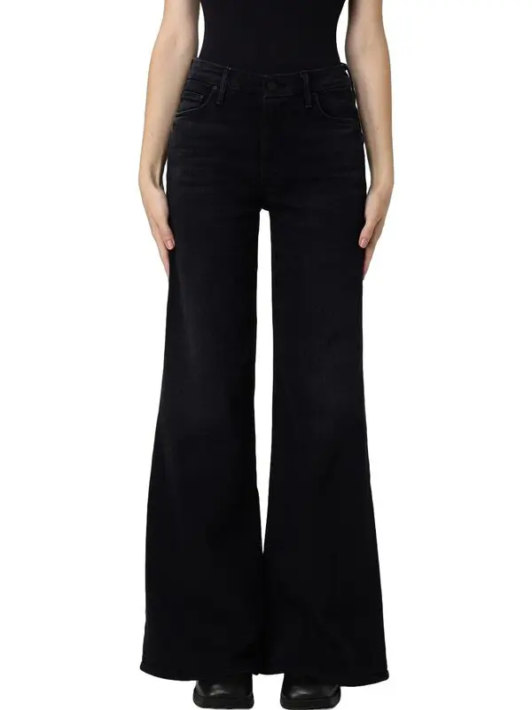 MOTHER Wide Leg Jeans - Black