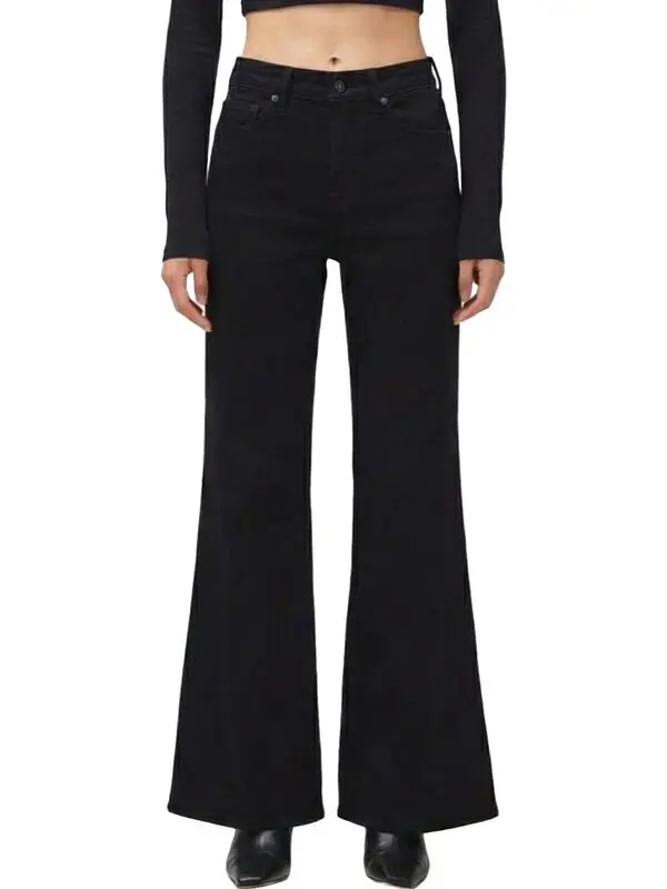 7 For All Mankind Flared Stretch Jeans - Black