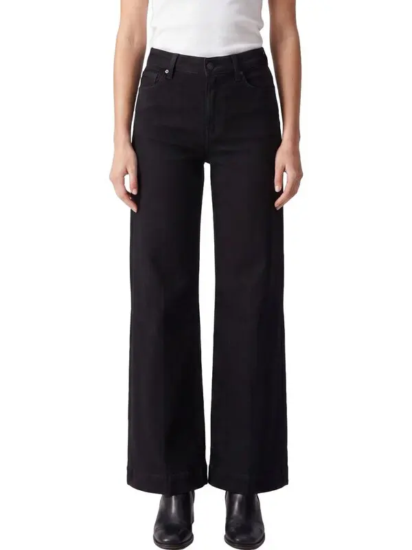 7 For All Mankind Flared Stretch Jeans - Black