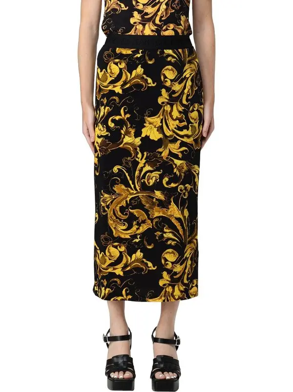 Versace Printed Skirt - Black