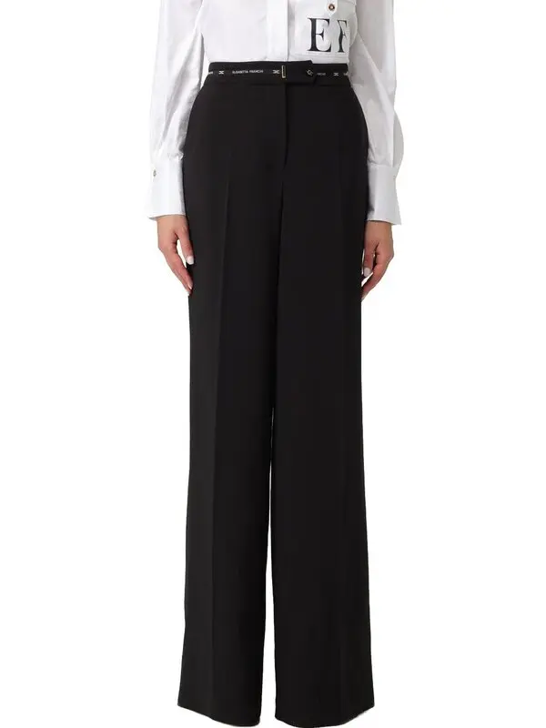 Elisabetta Franchi Wide-leg Trousers - Black
