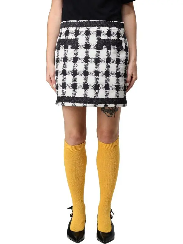 Moschino Plaid Skirt - Natural