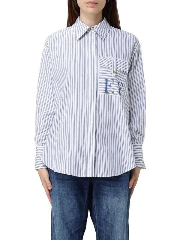 Elisabetta Franchi Striped Shirt - White