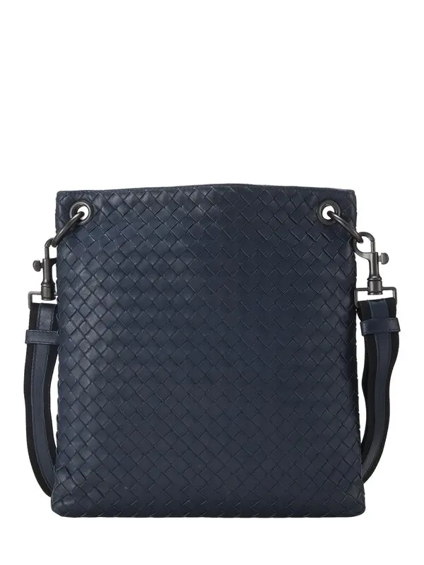 Bottega Veneta Intrecciato Flat Messenger Bag - Blue