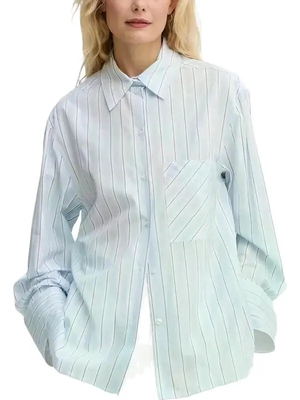 Day Birger Et Mikkelsen Striped Long-sleeve Shirt - Blue