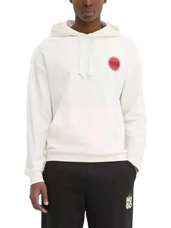 Hugo Logo-print Hoodie - White