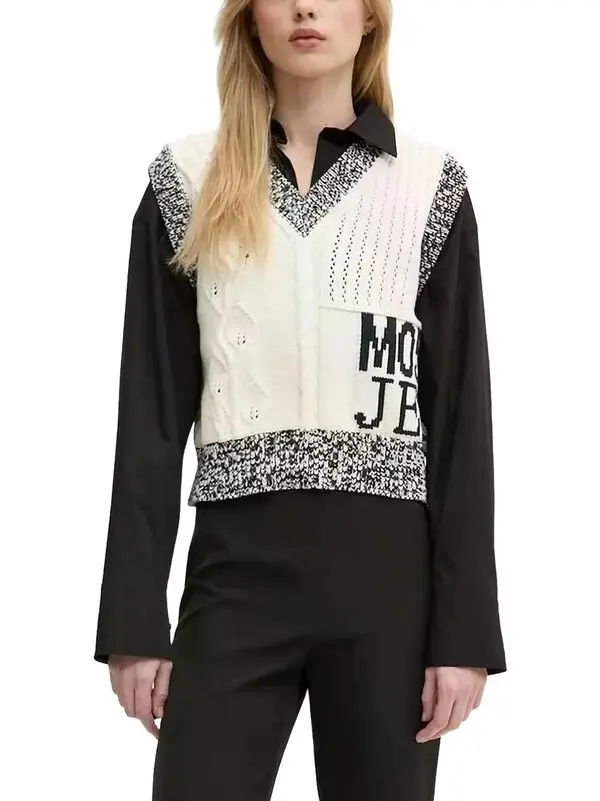 Moschino Cropped Wrap Shirt - Black