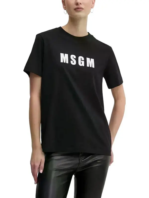 MSGM Logo-print T-shirt - Black