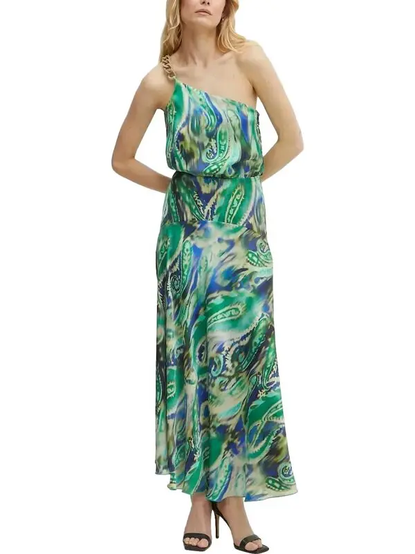 SIMONA CORSELLINI Paisley-print Midi Dress - Green