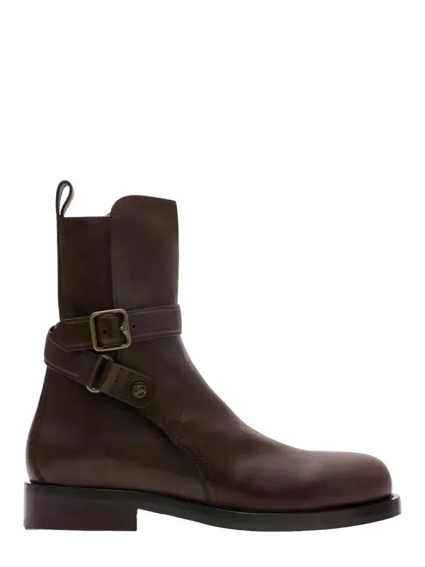 Burberry Buckle-strap Equestrian-knight Boots - Brown