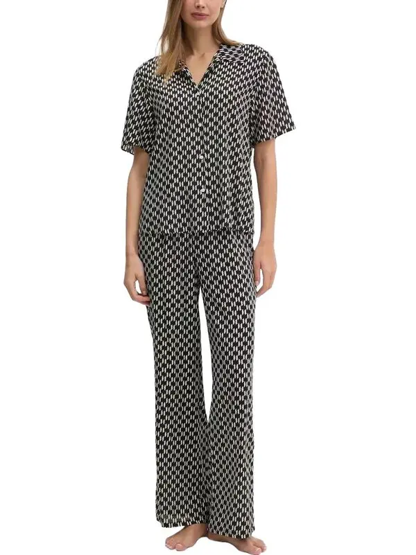 Karl Lagerfeld Geometric-print Shirt - Black