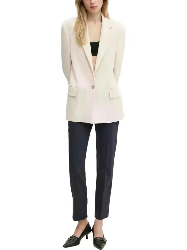 Iceberg Single-breasted Blazer With Padded Shoulders - Neutrals