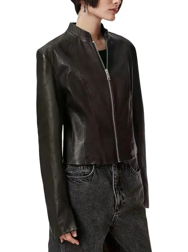 ALLSAINTS Leather Zip-front Jacket - Black