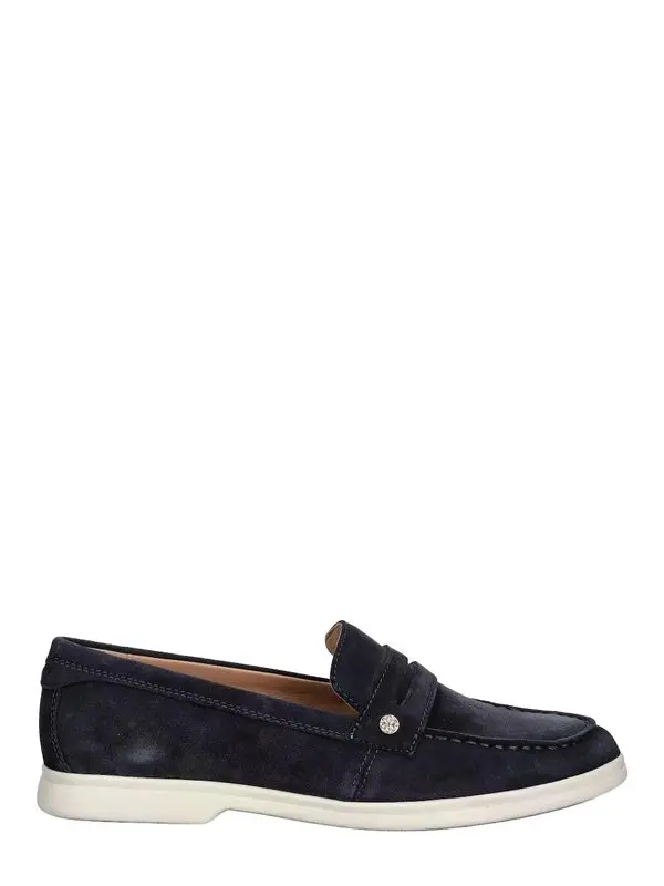 Geox Xand 3 Suede Penny Loafers - Black