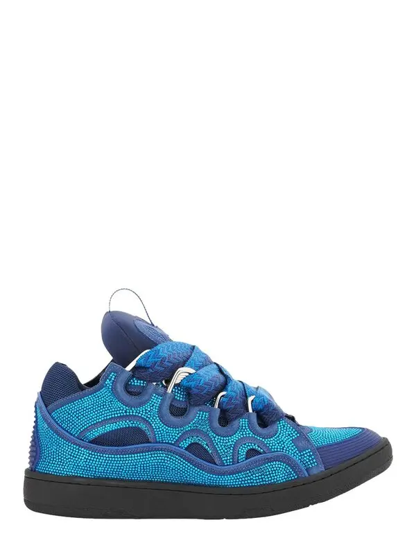 LANVIN Curb Rhinestone Sneakers - Blue