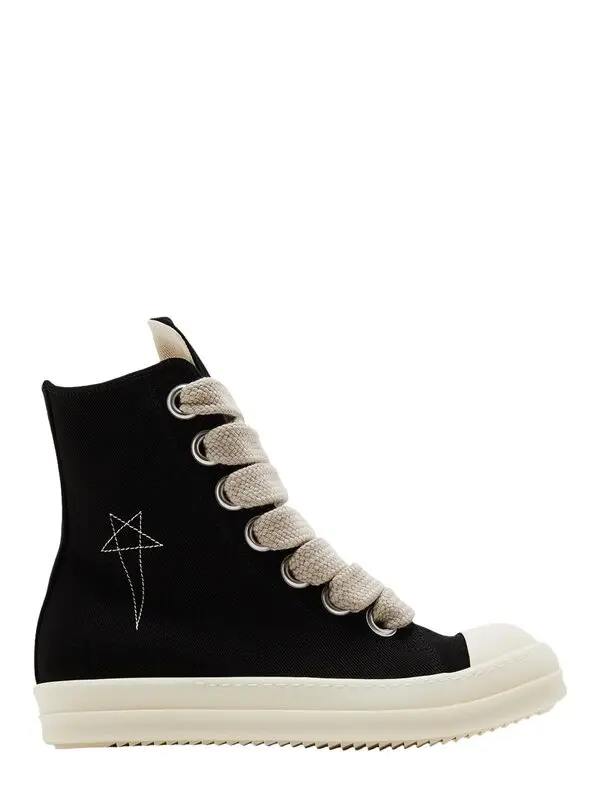 Rick Owens Jumbo Laced High Top Sneakers - Black