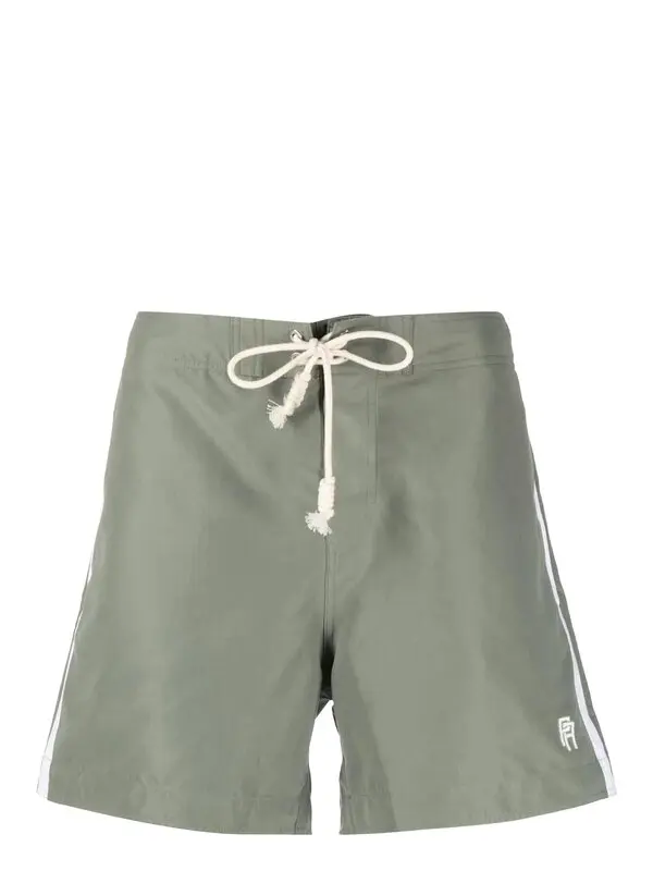 Palm Angels Monogram Swim Shorts - Green