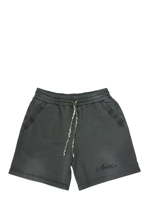 Amiri Bleach Bandana Short - Black