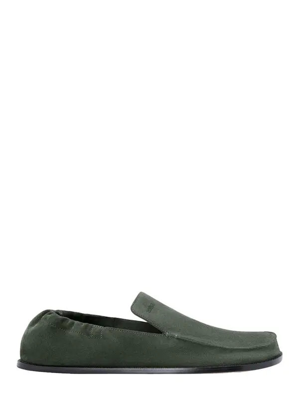 Loewe Flex Suede Moc-toe Loafers - Sage