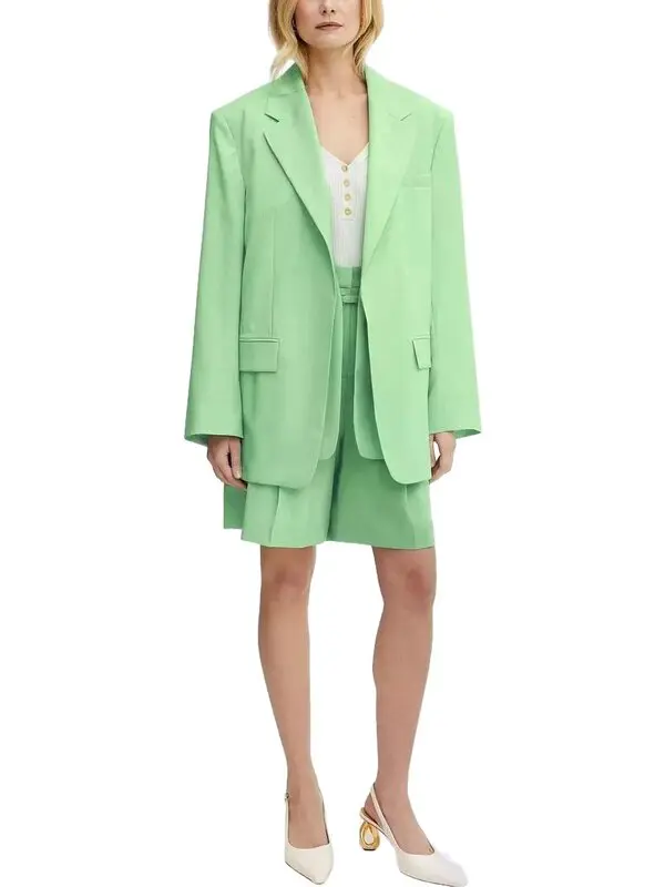 BOSS Wool Single-breasted Blazer - Green