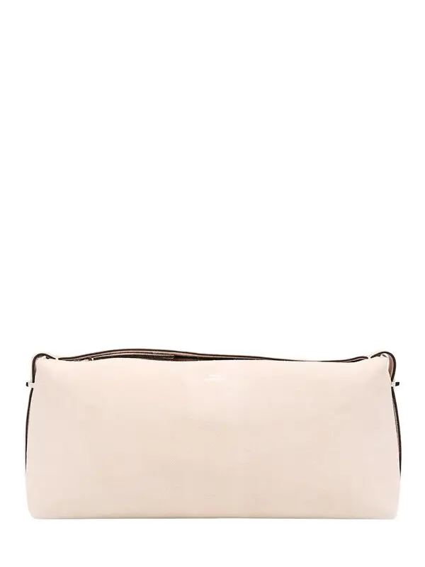 TOTÊME Belted Suede Clutch - Pearl