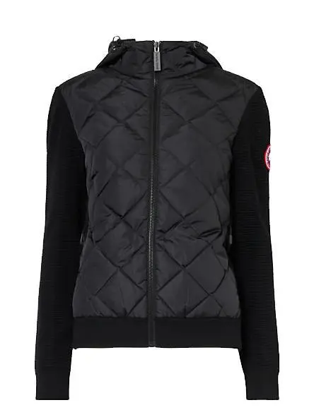 Canada Goose Hybridge Quilted Wool Hoody - Black
